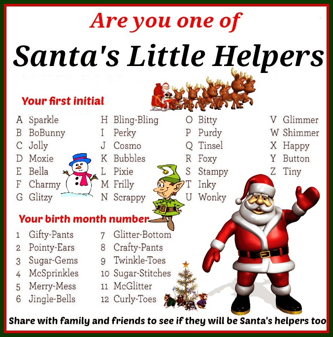 Daveswordsofwisdom.com: Santa's Little Helpers - Which one are you?