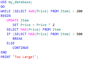 WHILE Statements |SQL Genius - Personal Development of a Junior