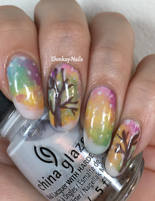 ehmkay nails: Winter into Spring Snowy Pastel Art