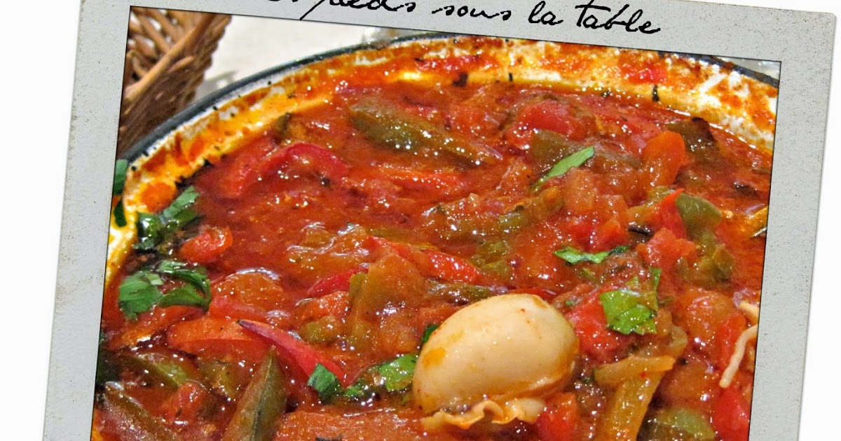 Chipirons basquaise | les pieds sous la table