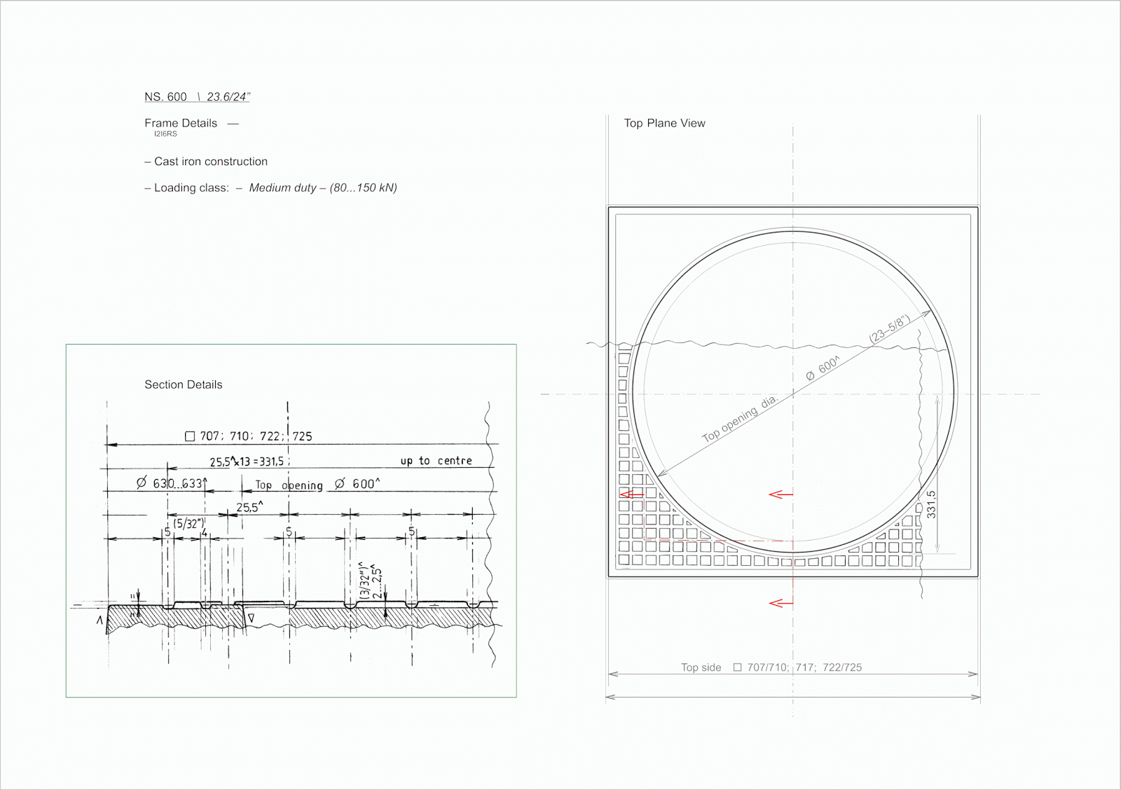 Municipal Castings - Residential Area Manhole Covers: NS-530-560-600 ...
