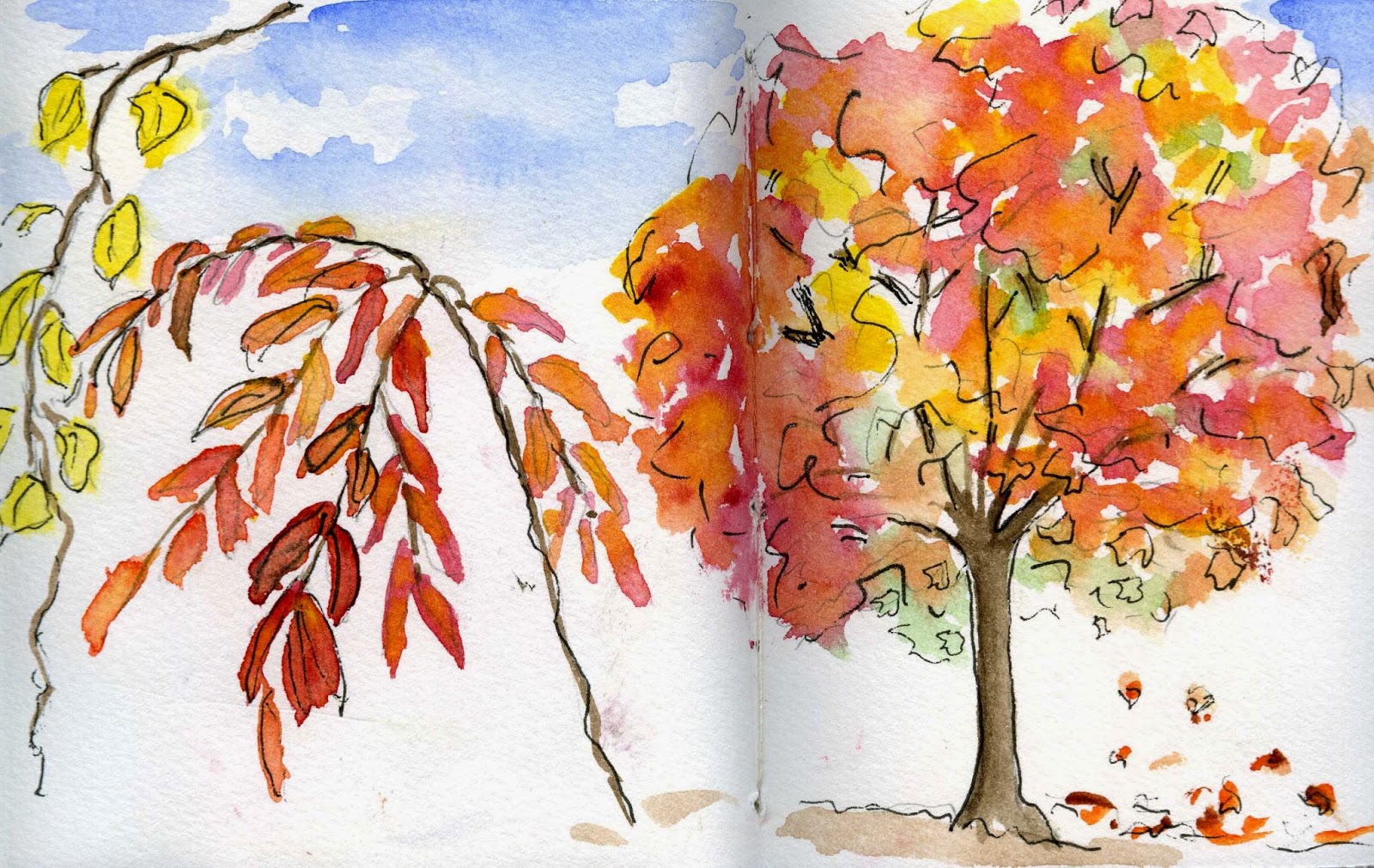WATERCOLORS: Fall Colors