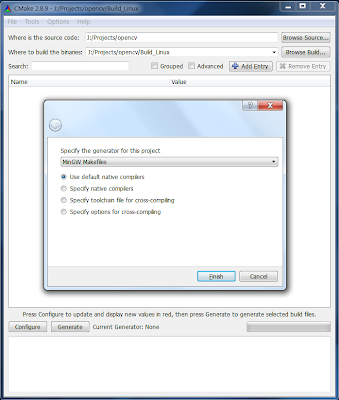 Amusement of a speculative mind....: Building OpenCV Libraries for Linux on Windows Using MinGW ...