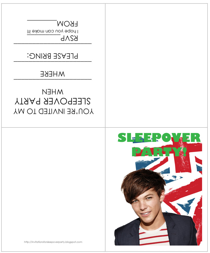 INVITATIONS FOR SLEEPOVER PARTY