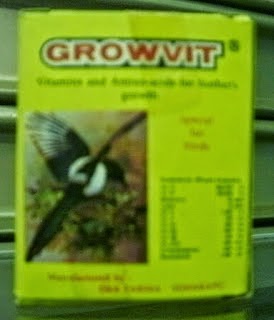 GROWVIT MEMPERCEPAT PERTUMBUHAN BULU BURUNG - OBAT DAN VITAMIN BURUNG