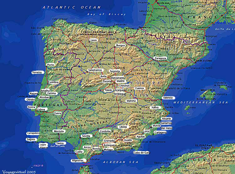 Spain Map Pictures and Information | Map of Spain Pictures and Information