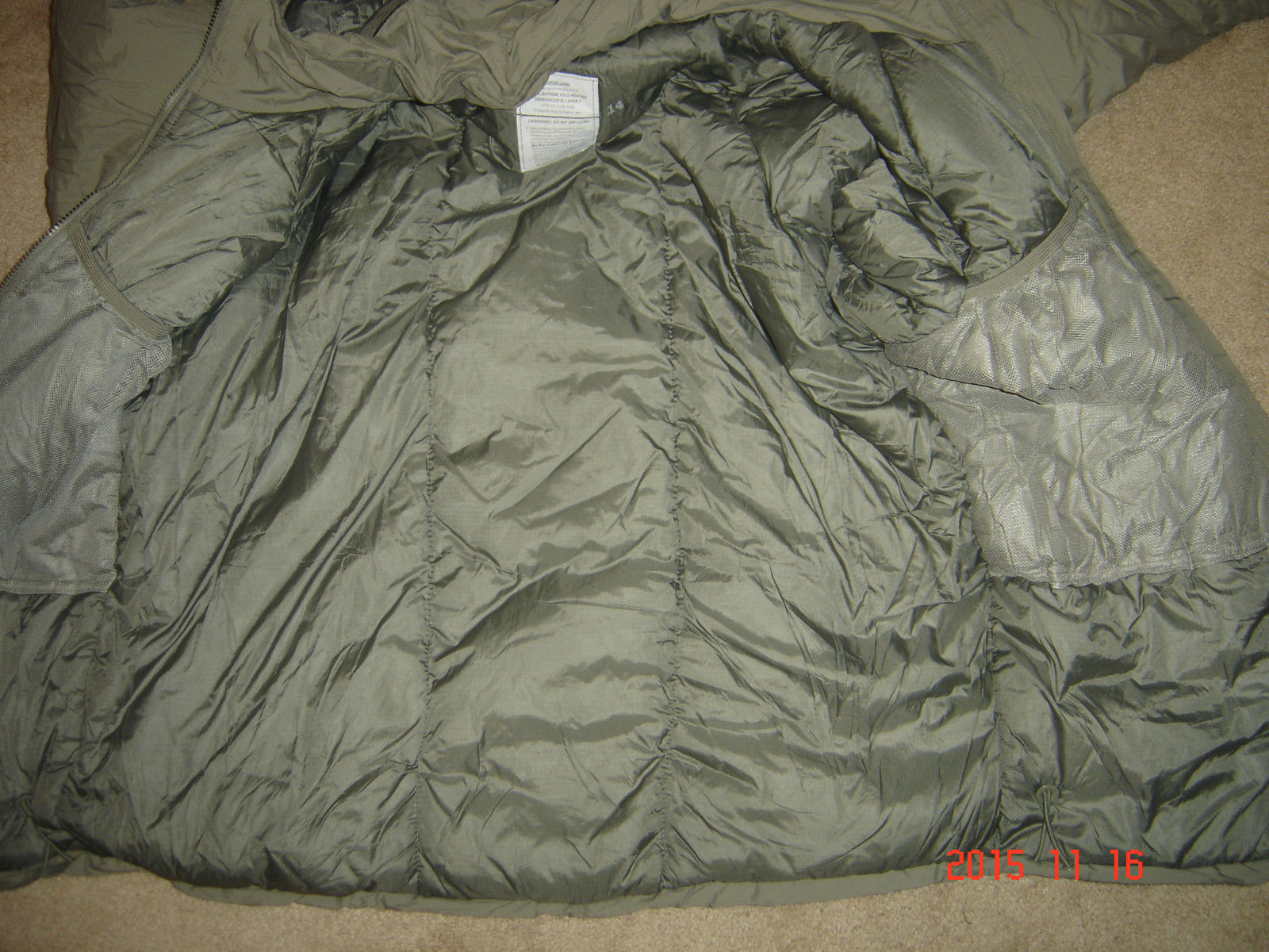 Webbingbabel: Primaloft ECWCS Gen III Level 7 Parka