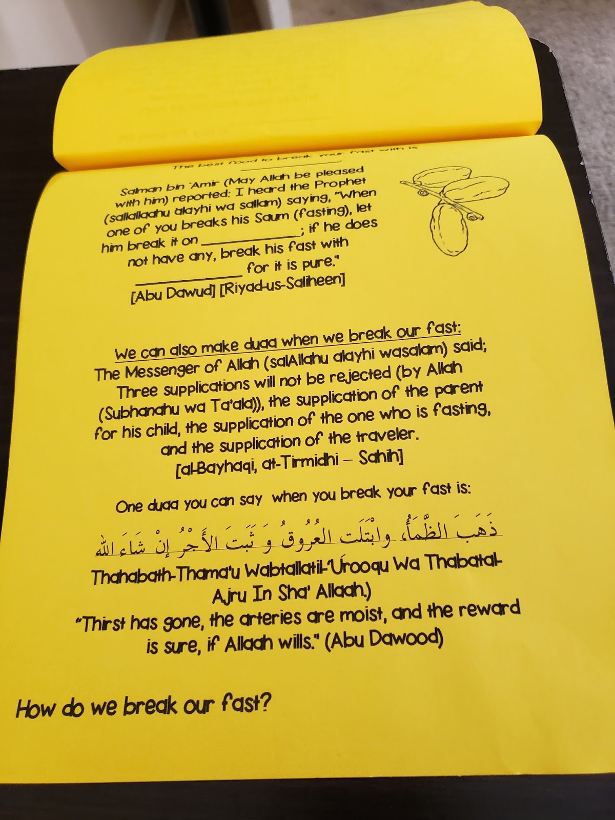 Fasting in Ramadan Tab book | TJ RAMADAN