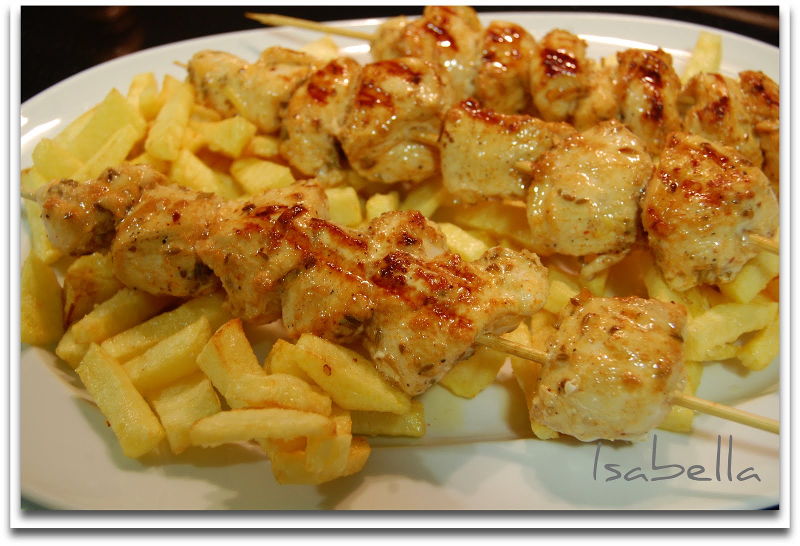 Hoy comemos... con Isabella: PINCHOS DE POLLO marinados al estilo ...