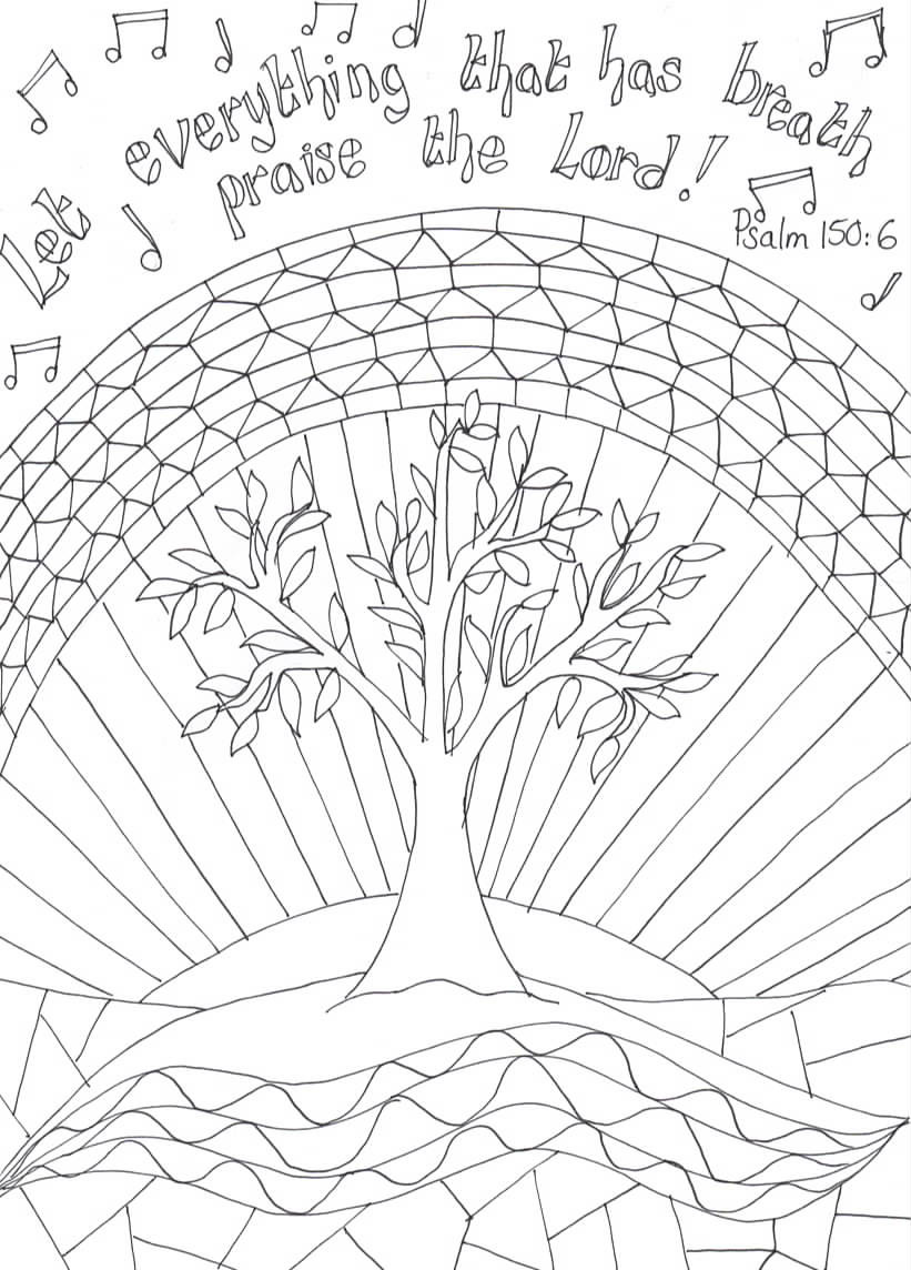 Worship God Coloring Page Sketch Coloring Page