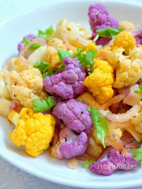 Peng's Kitchen: Roasted Tri-Colour Cauliflower
