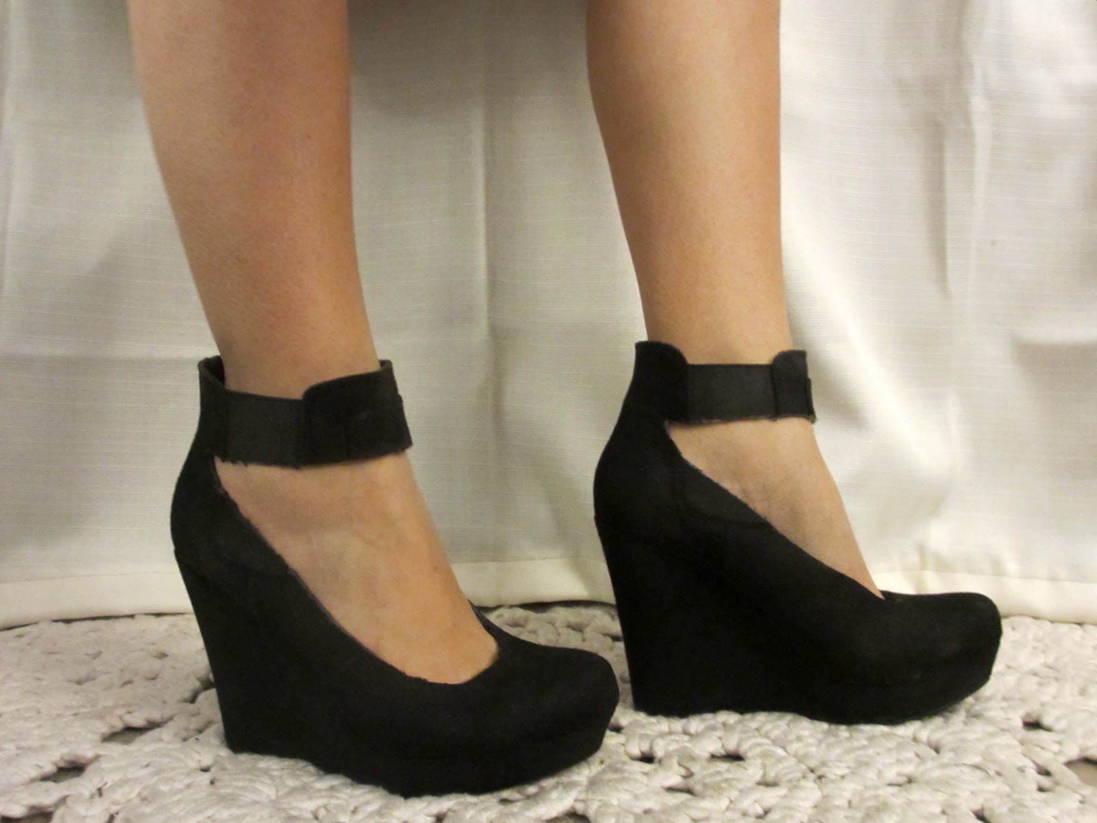 threadbare: DIY: Ankle Strap Wedges