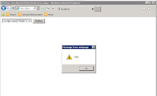 ASP.NET 4 TUTORIALS: cross-site scripting in asp.net