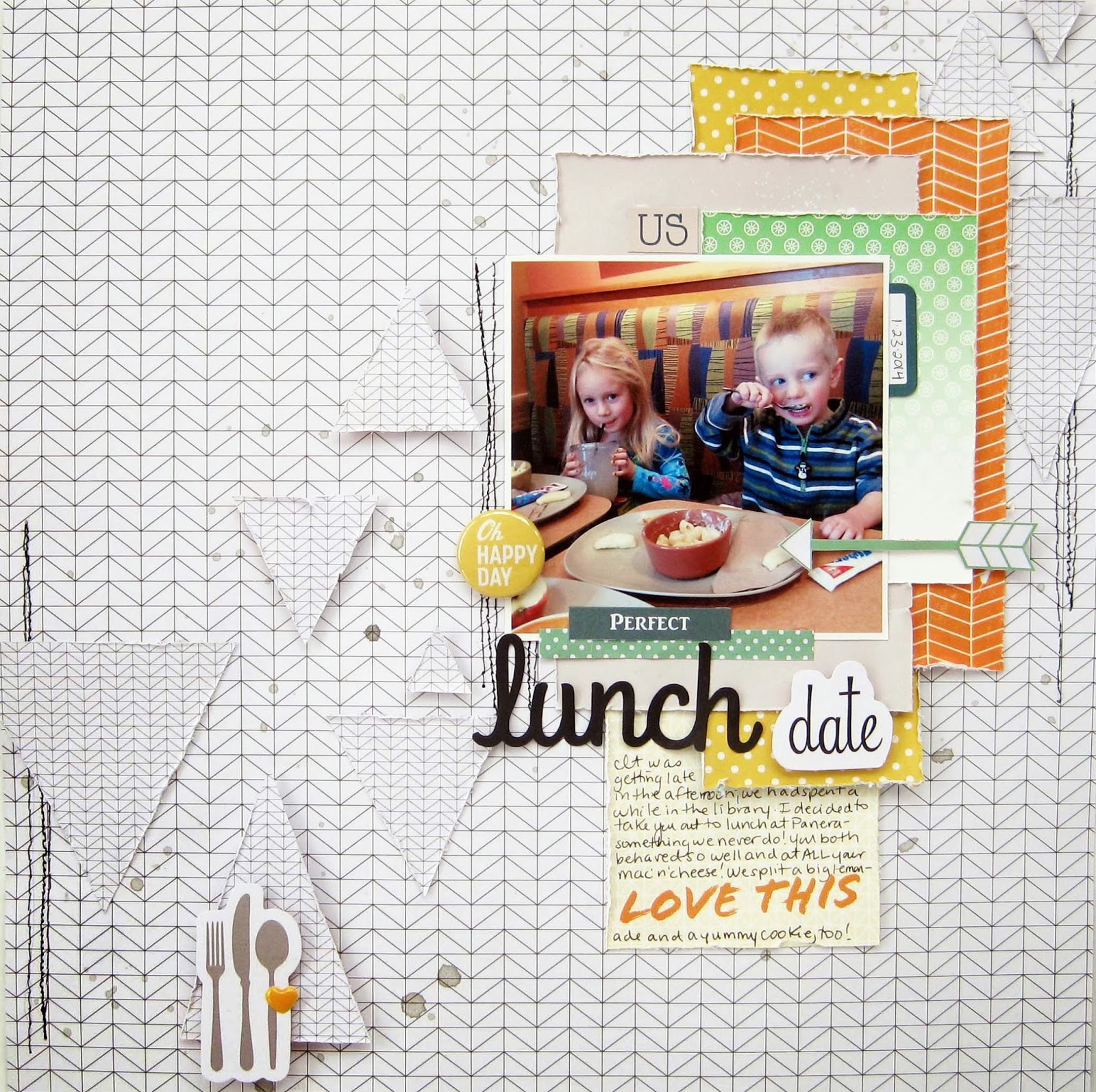 Audrey's Reflection: Feb. Scrapbook Circle Kit- lunch and selfies