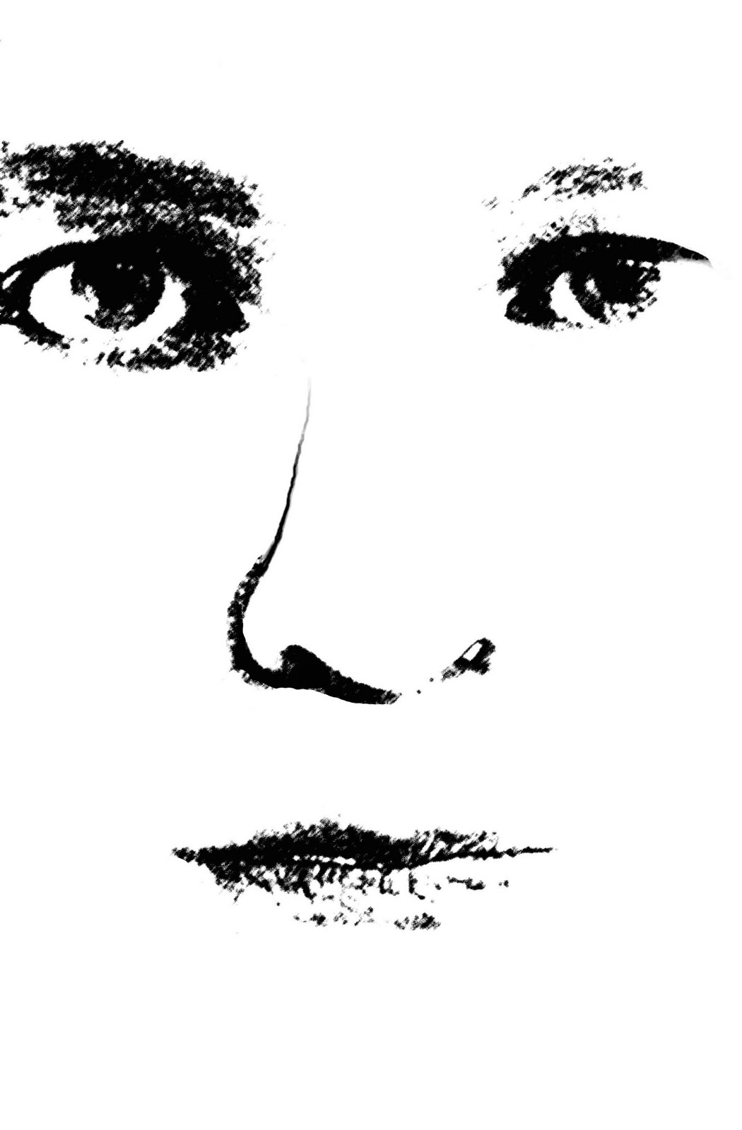 Bernasign: Self portrait, using the technique of screen printing