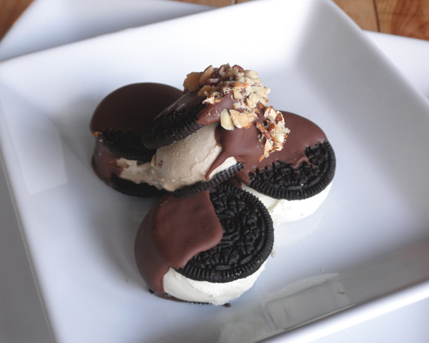 Food Pusher: Little Oreo Ice Cream Sandwiches (Dipped in Dove Chocolate)