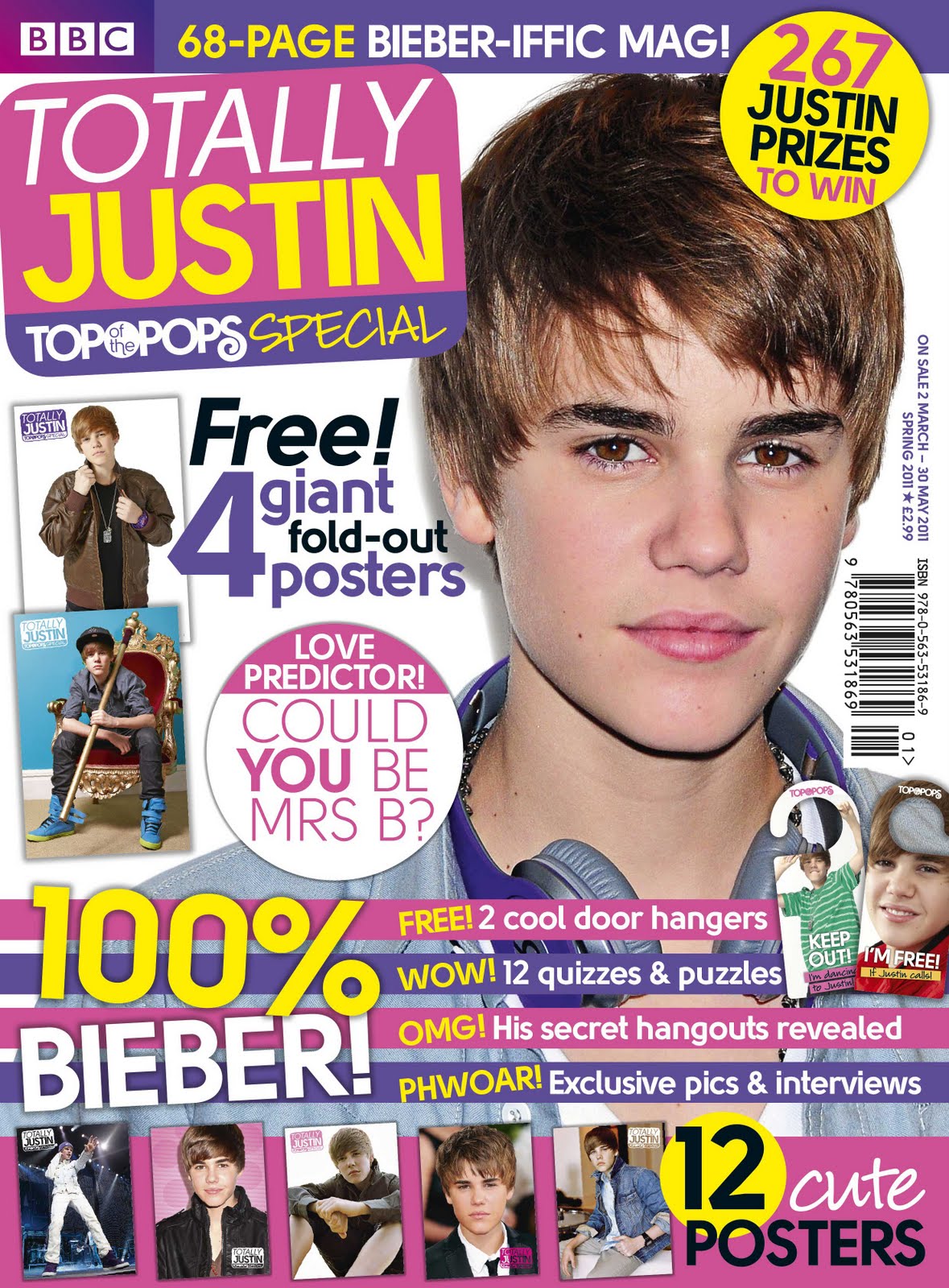 Justin Bieber Heart: Revista especial Justin (Reino Unido)