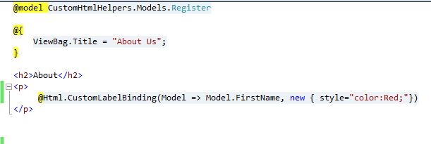 Custom Label HTML Helper with model binding in MVC3 Razor | 20Fingers2Brains
