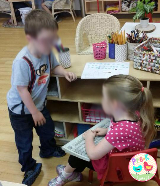 Pre-K Tweets: Learning Centers Blog Hop Series: Writing Center