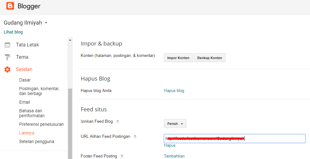 Mengenal Submenu Pada Menu Setelan Blog - Kang Syahri