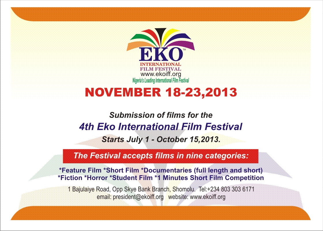EKO INTERNATIONAL FILM FESTIVAL ANNOUNCES SUBMISSION OF FILMS FOR HER ...