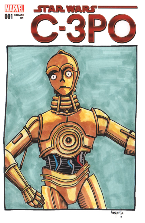 Tattooed Sky: C-3P0 Sketch Cover Commission