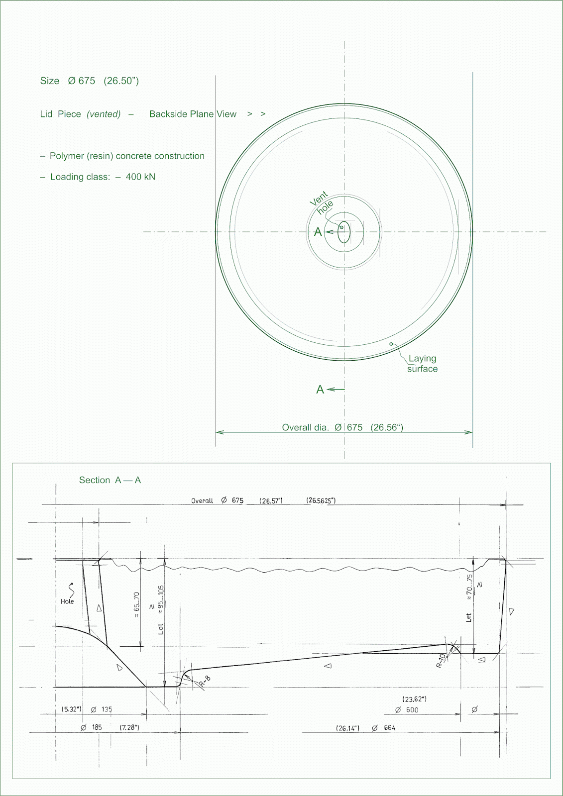Polymer concrete manhole covers