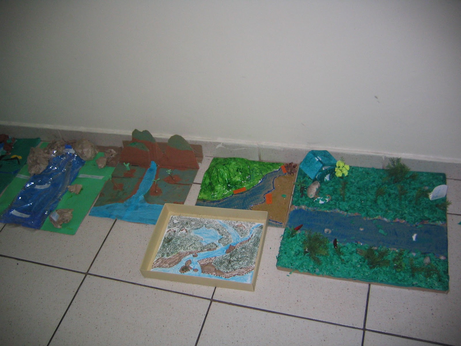 Turminha do quarto ano: Maquete das partes de um rio