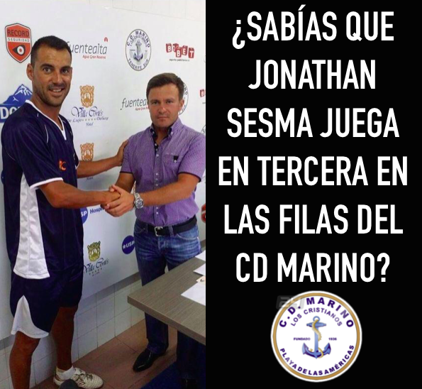 ¿Sabías que Jonathan Sesma juega en tercera en las filas del CD Marino ...
