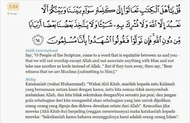 peceq™: 2572. Surah Al Imran Ayat 64 dan terjemahannya.