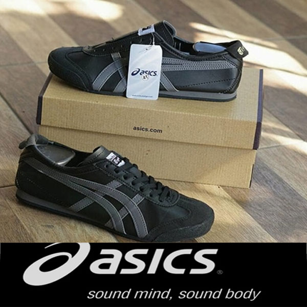 Sepatu Asics Tiger Mexico Hitam Coklat [ATM1804] | Omsepatu.com