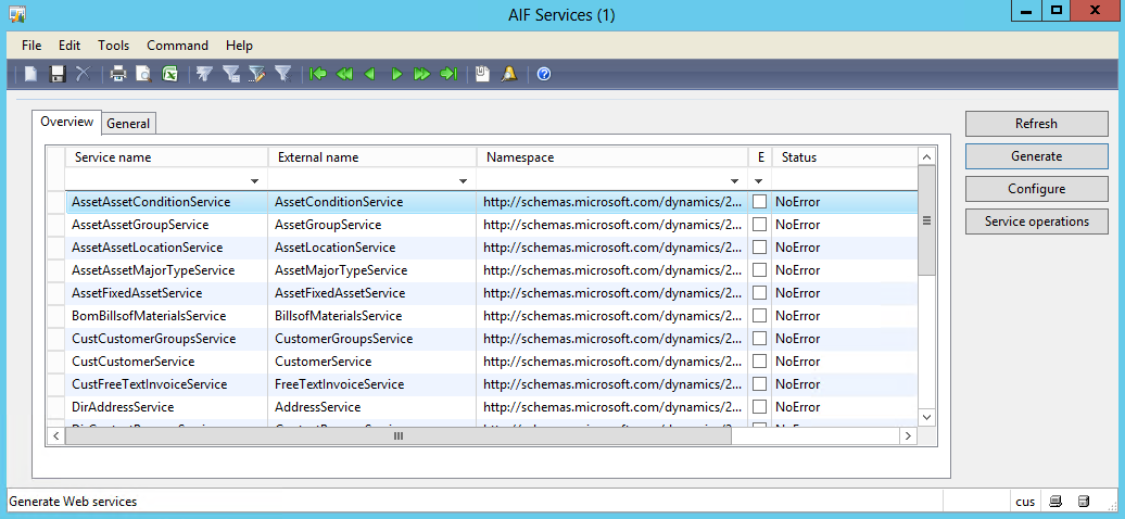 Dynamics AX Everyday: Exposing display methods by AIF in Microsoft Dynamics AX 2009
