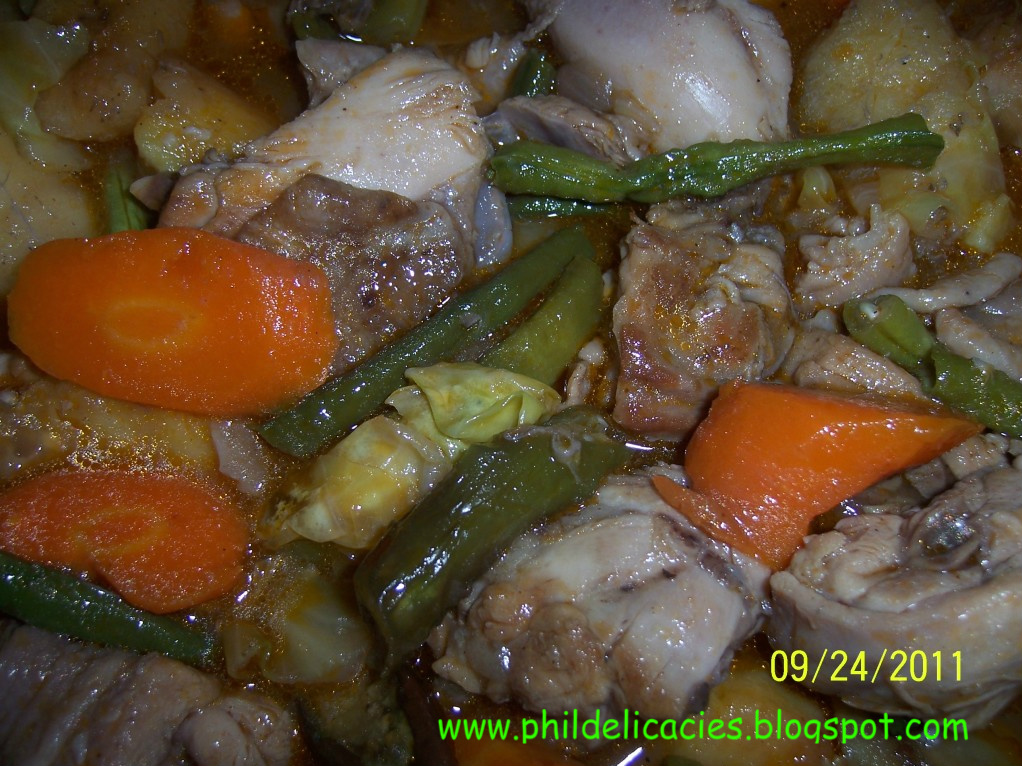 PHILIPPINE DELICACIES AND MORE: Pocherong Manok ( Chicken Pochero)