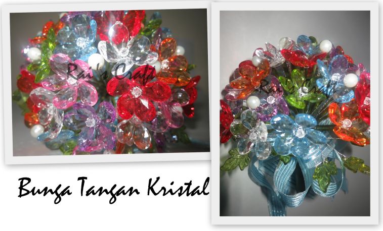 Rai's Craft: Bunga tangan kristal multi colors
