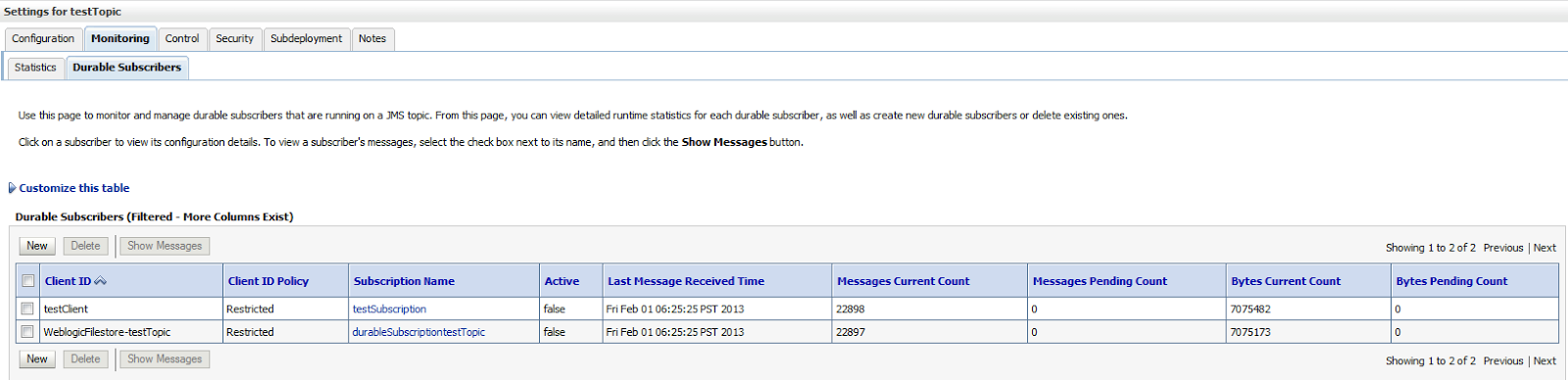 Oracle SOA / Java blog: Comparing Weblogic filestore backed JMS with Oracle AQ backed JMS