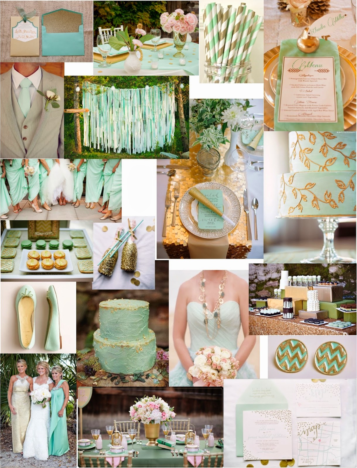 Fly Me to the Moon: Color Splash: Mint and Gold