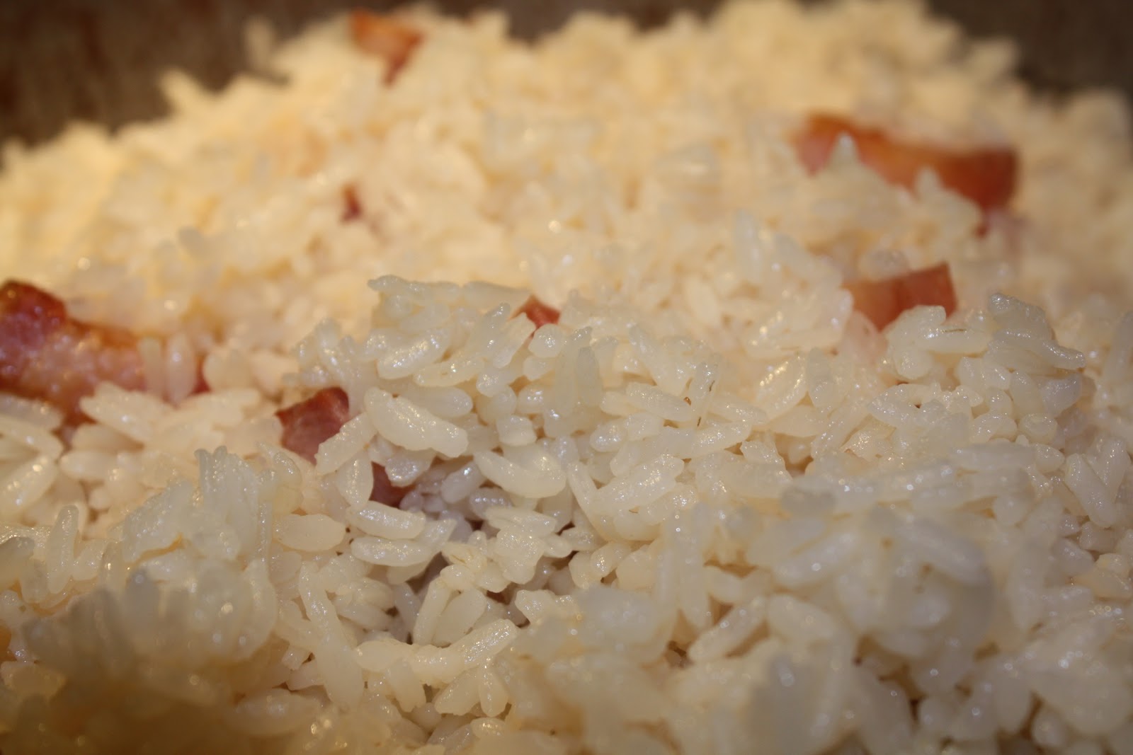Ricas Delicias: Arroz con Tocineta ( Bacon) Receta Facil