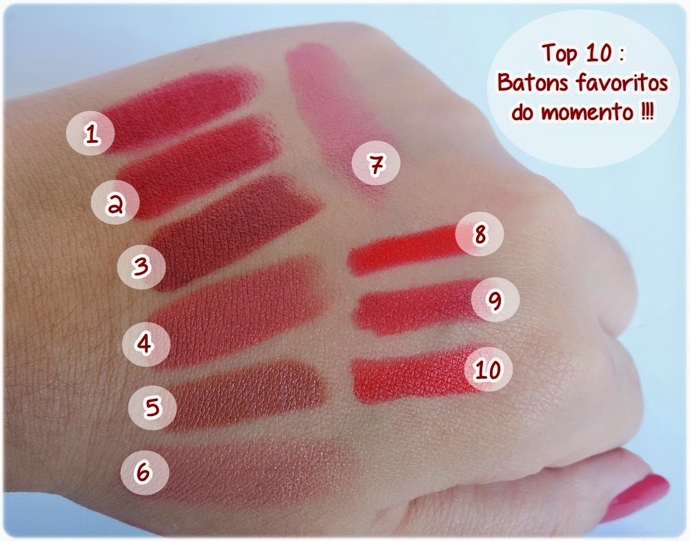 Praticidades Femininas: Top 10 : Batons favoritos do momento