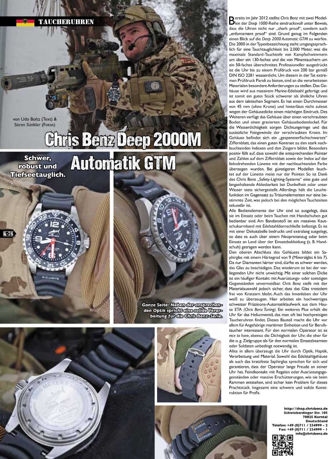 CHRIS BENZ Watches Intl.