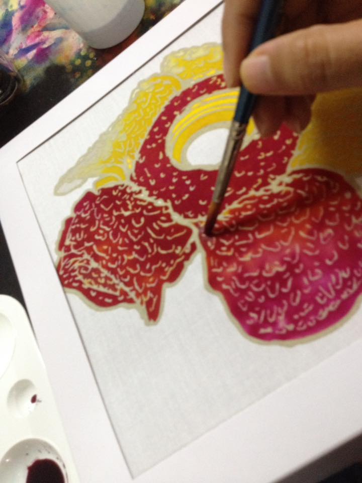 CARA - CARA MEWARNA BATIK MOTIF BUNGA RAFFLESIA. - Desa Alam Batik