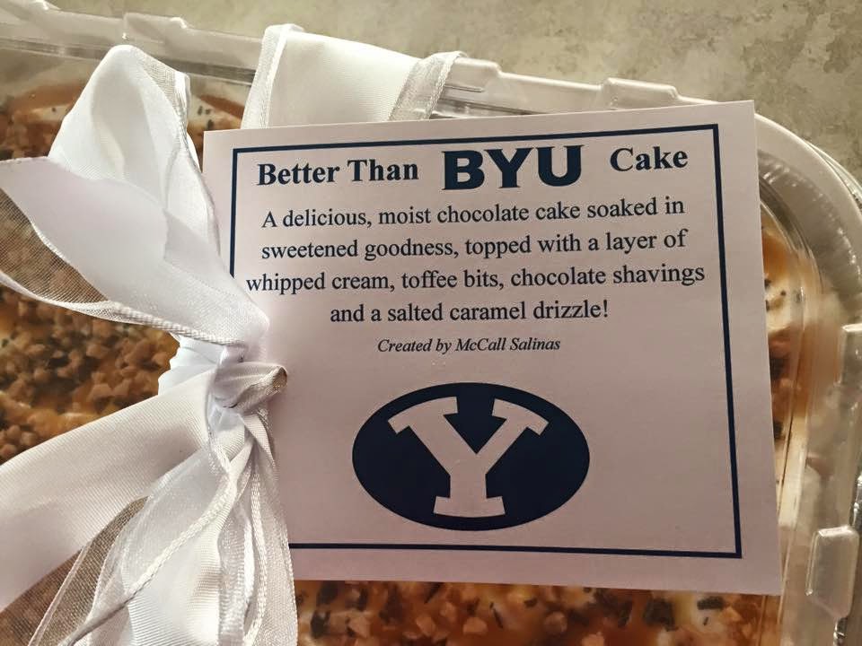 Marc & Lauralyn Salinas Family Blog: Better Than BYU Cake