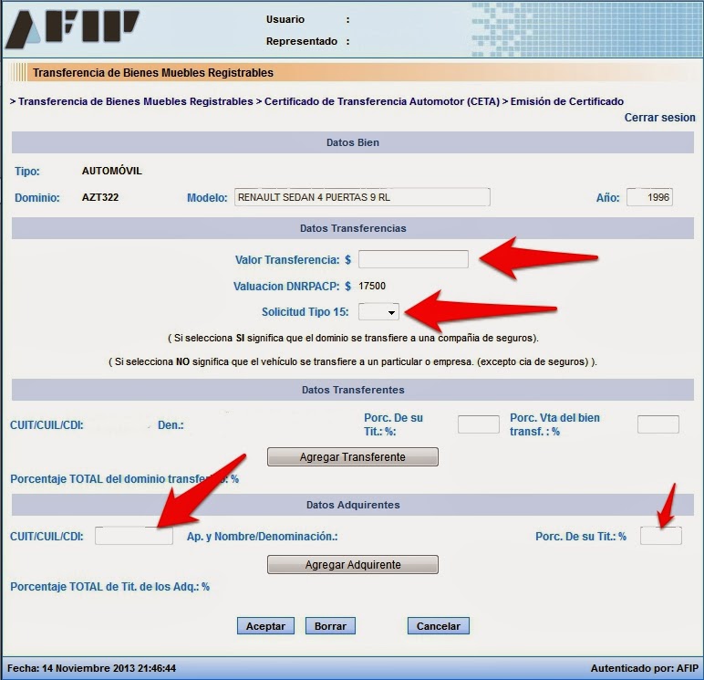 Tutorial de como generar el formulario CETA