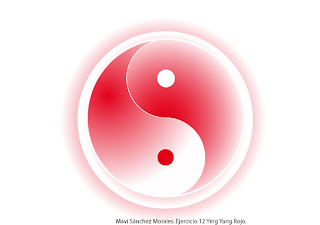 Design your dreams.: Ejercicio Illustrator 11 Color Ying Yang Rojo.