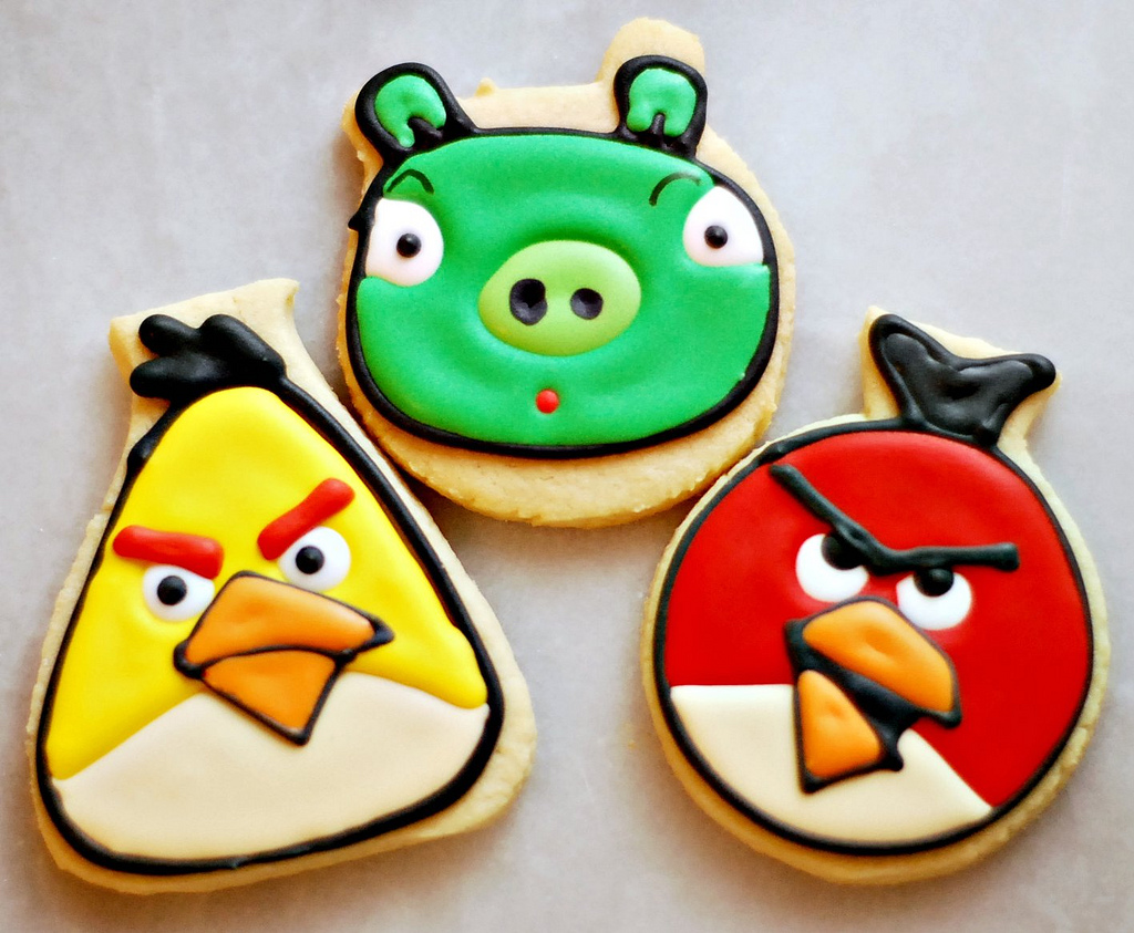 marzipan: Angry Bird Cookies