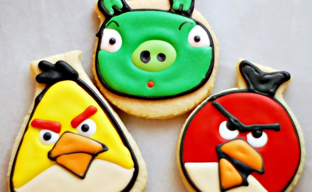 marzipan: Angry Bird Cookies