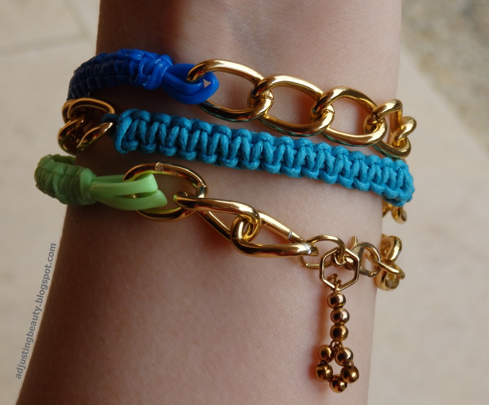 DIY: Cobra braid bracelets - Adjusting Beauty