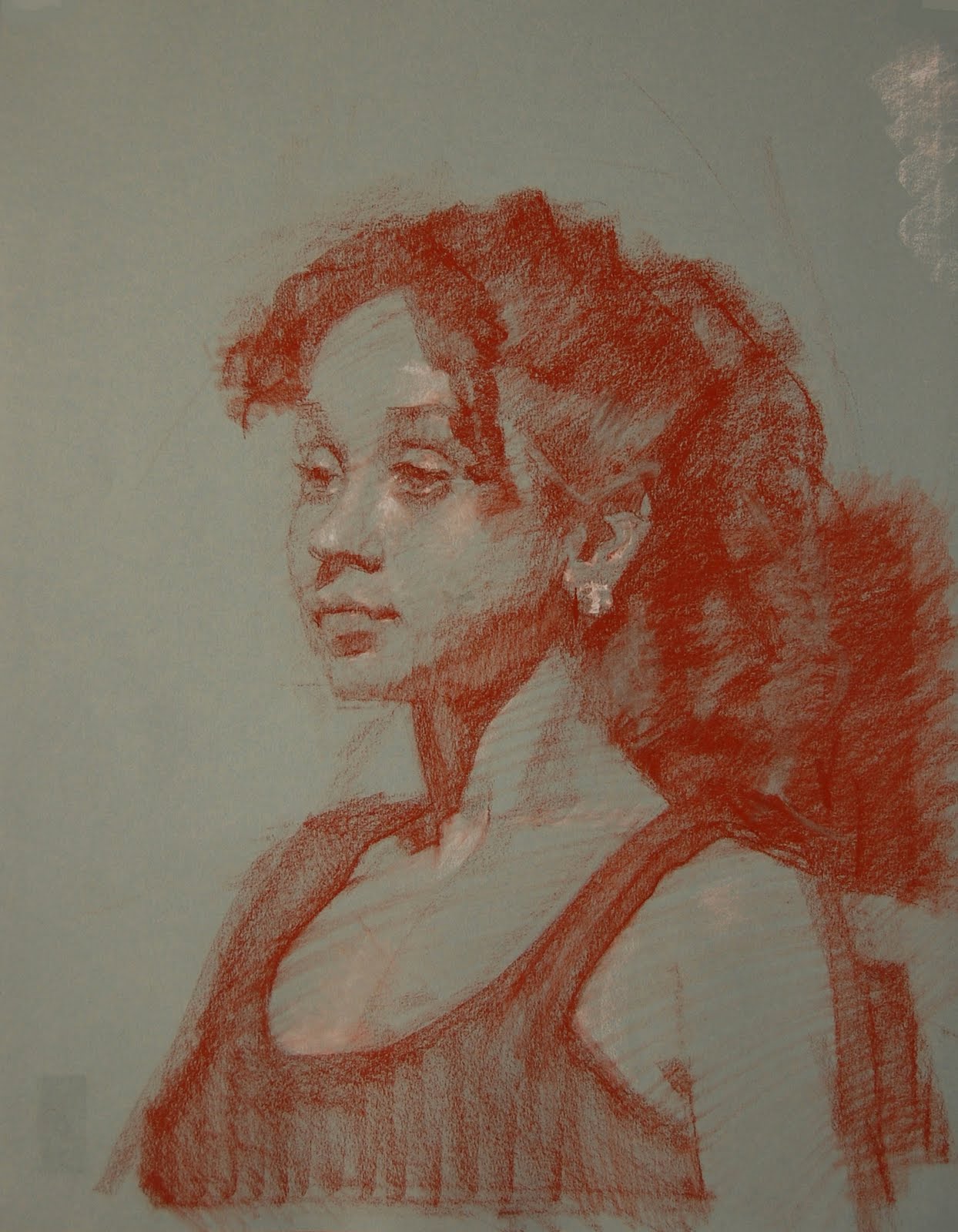 Kerry Dunn Studio: Two recent conte drawings