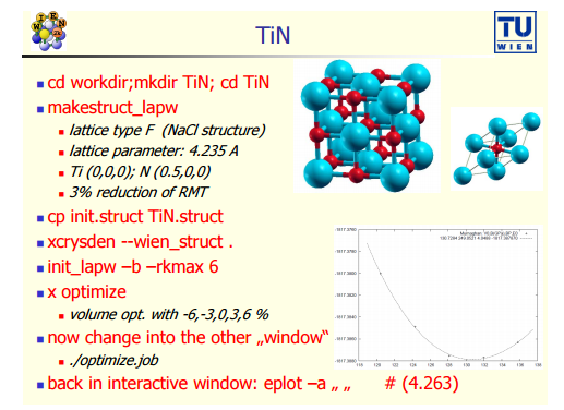 Simulation of Bulk and Surface Structures of TiN