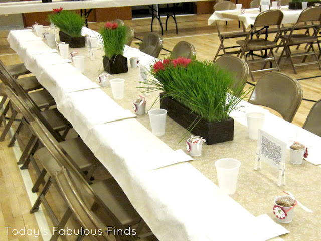 Today's Fabulous Finds: Table Decor on a Dime: Relief Society Dinner
