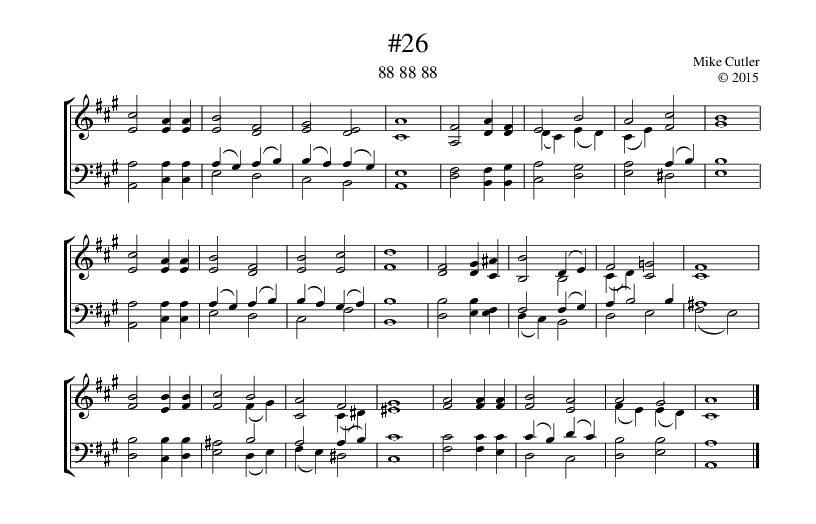 Composer's Notes: 2015